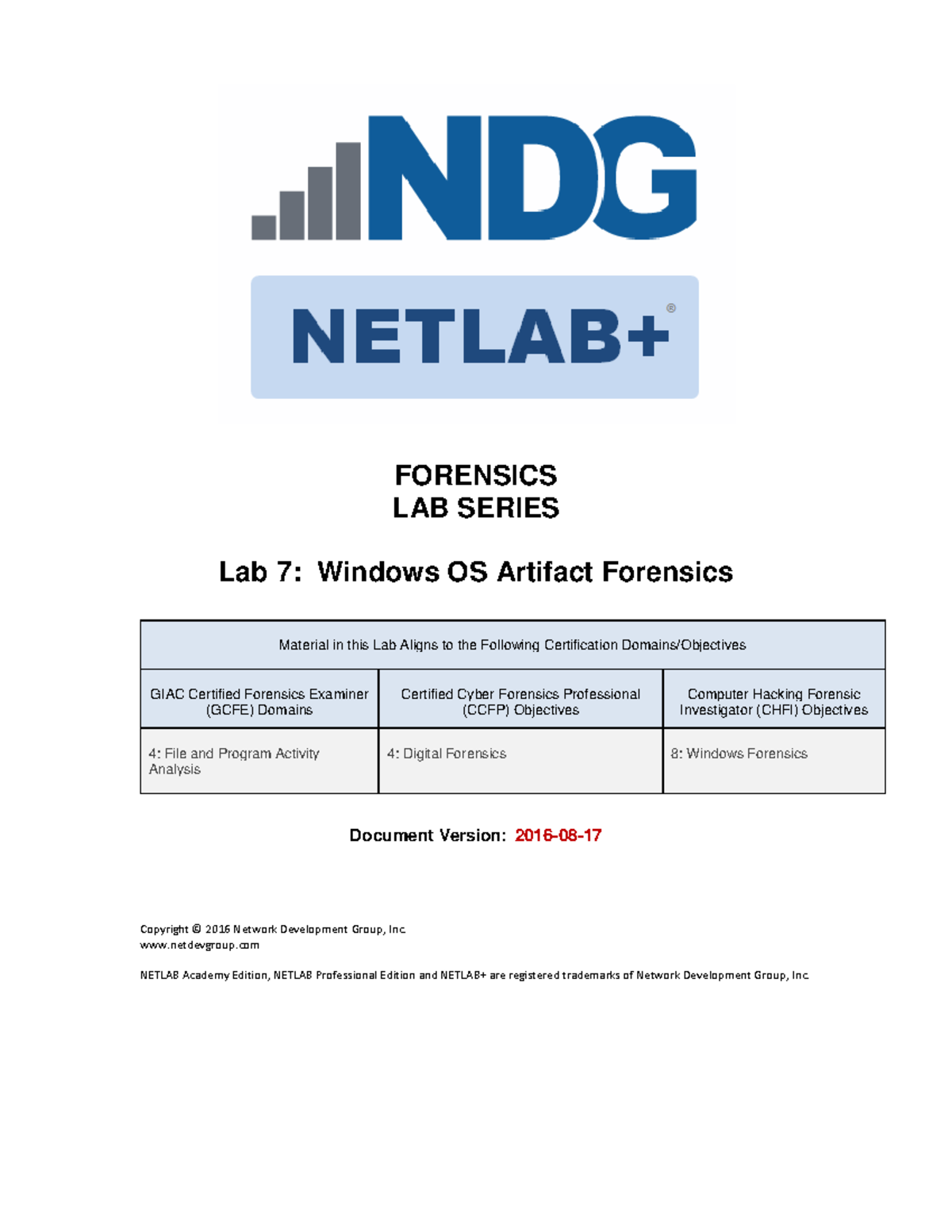 NDG Forensics Lab 07 - How to do Lab 07 - FORENSICS LAB SERIES Lab 7 ...