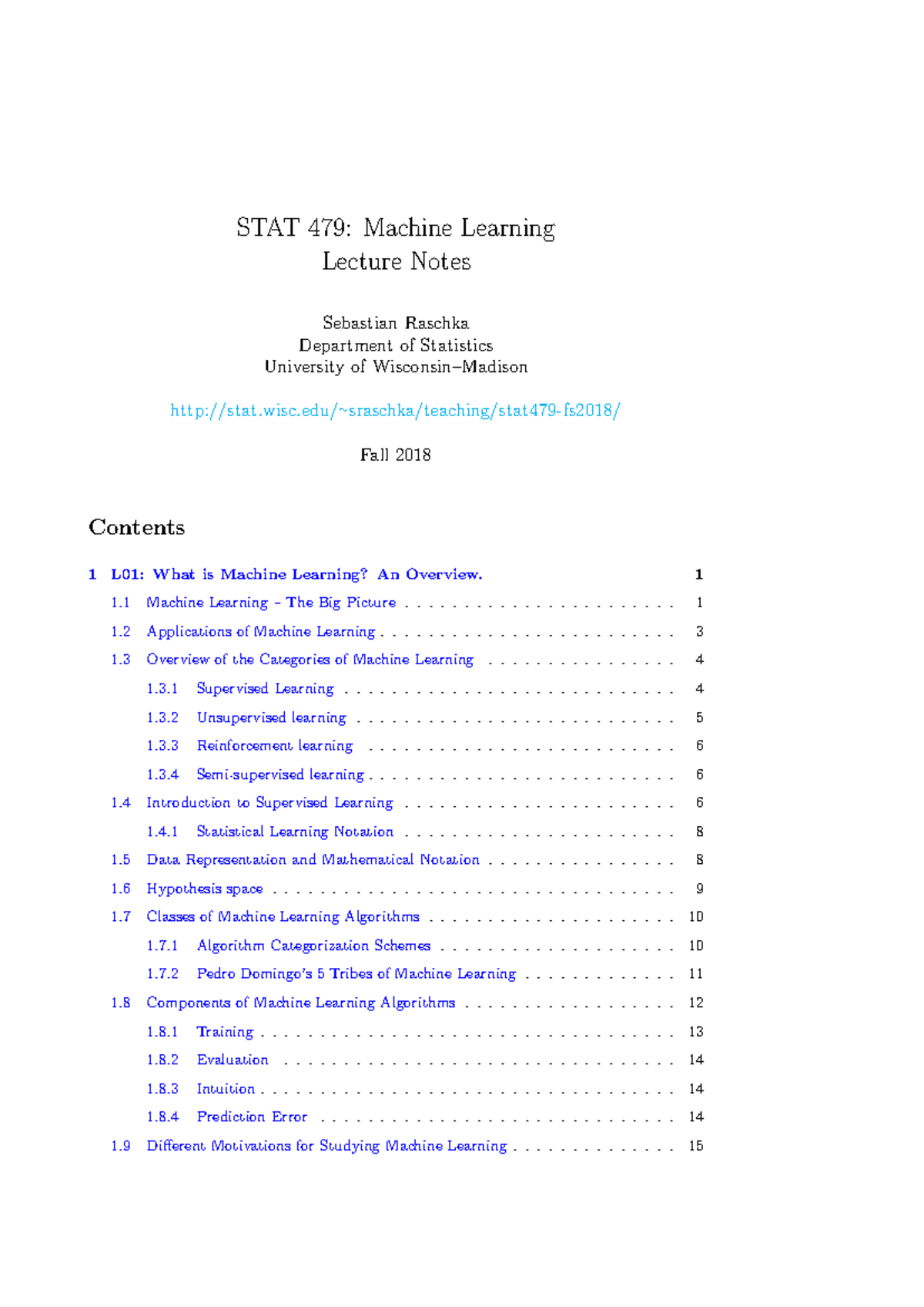 01 ml-overview notes - STAT 479: Machine Learning Lecture Notes ...