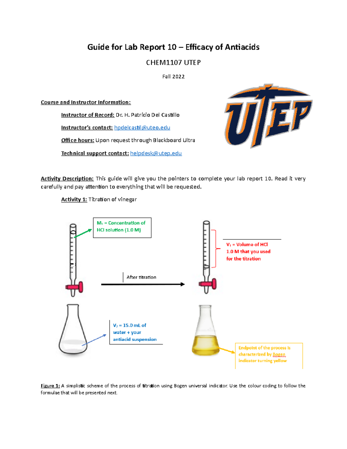 Guide to solve antiacids experiment - Guide for Lab Report 10 ...