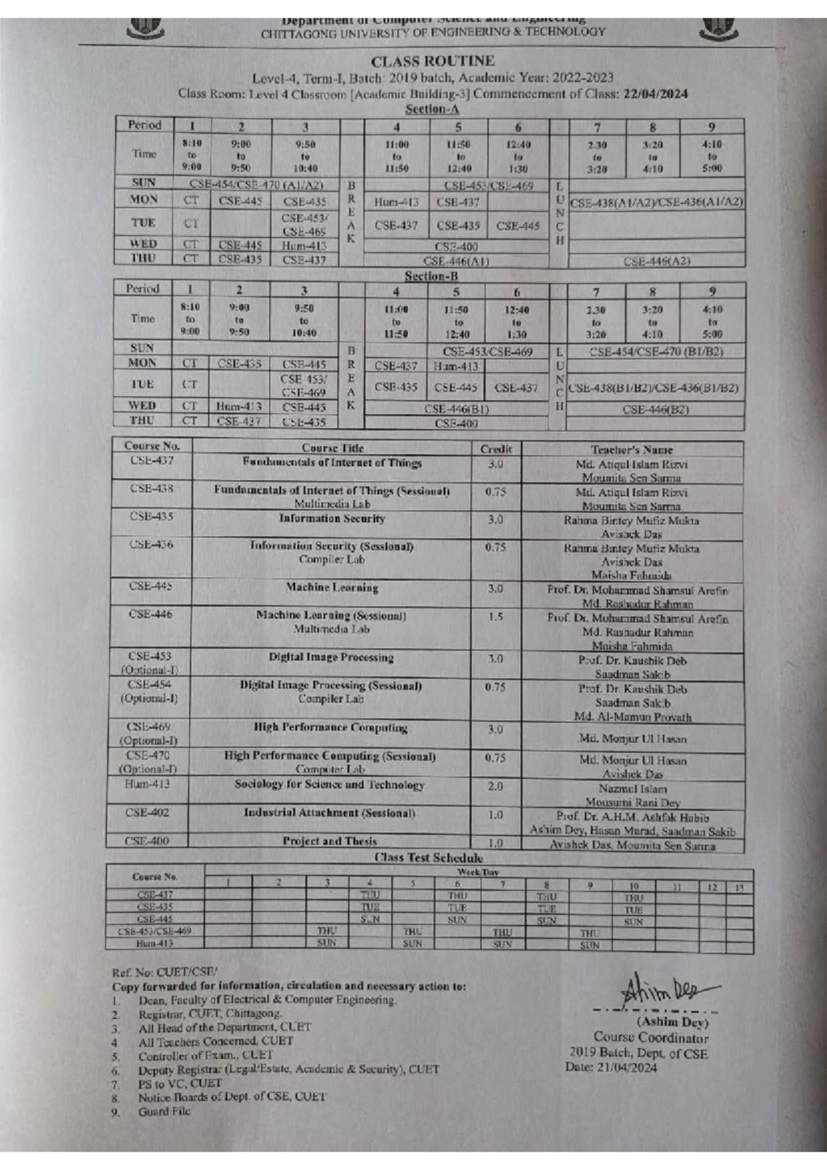Class routine - system analysis - Studocu