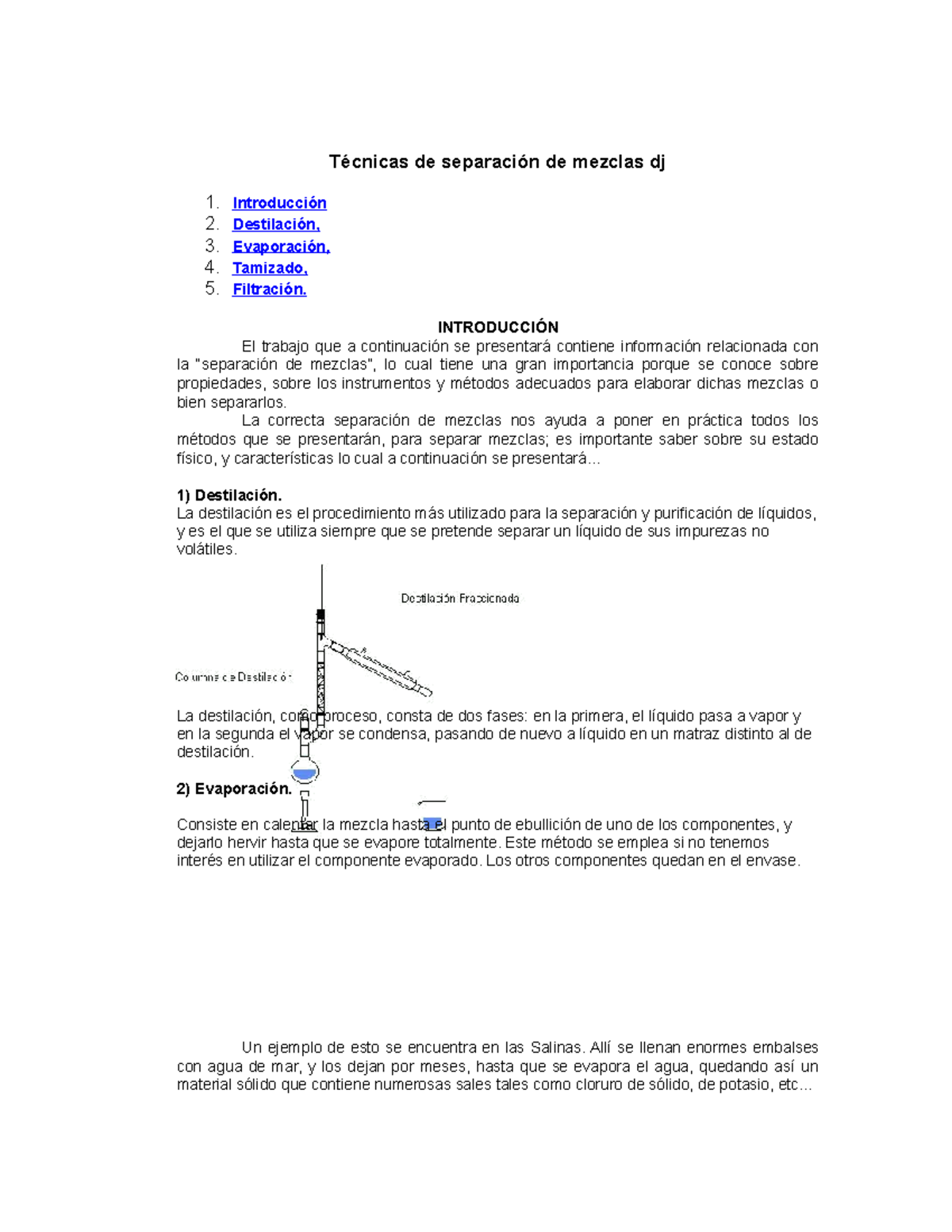 Separacion-mezclas dhdhdh dh dhdgh dgh - Técnicas de separación de ...