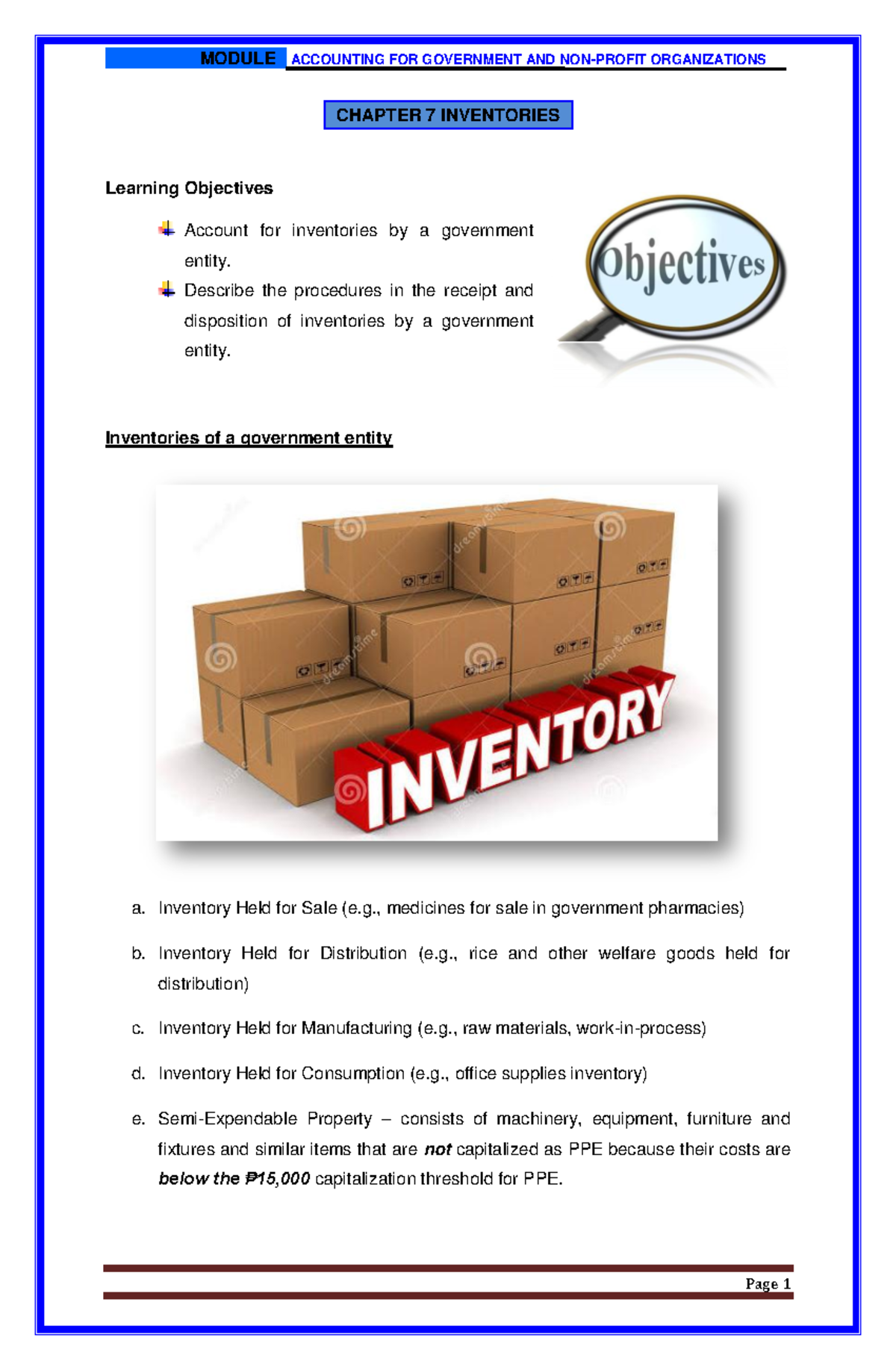 Chapter 7 Inventories in Accounting - Accountancy - ICCT Colleges - Studocu