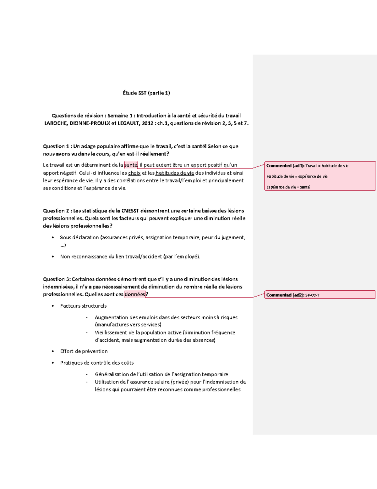 cours sécurité prévention