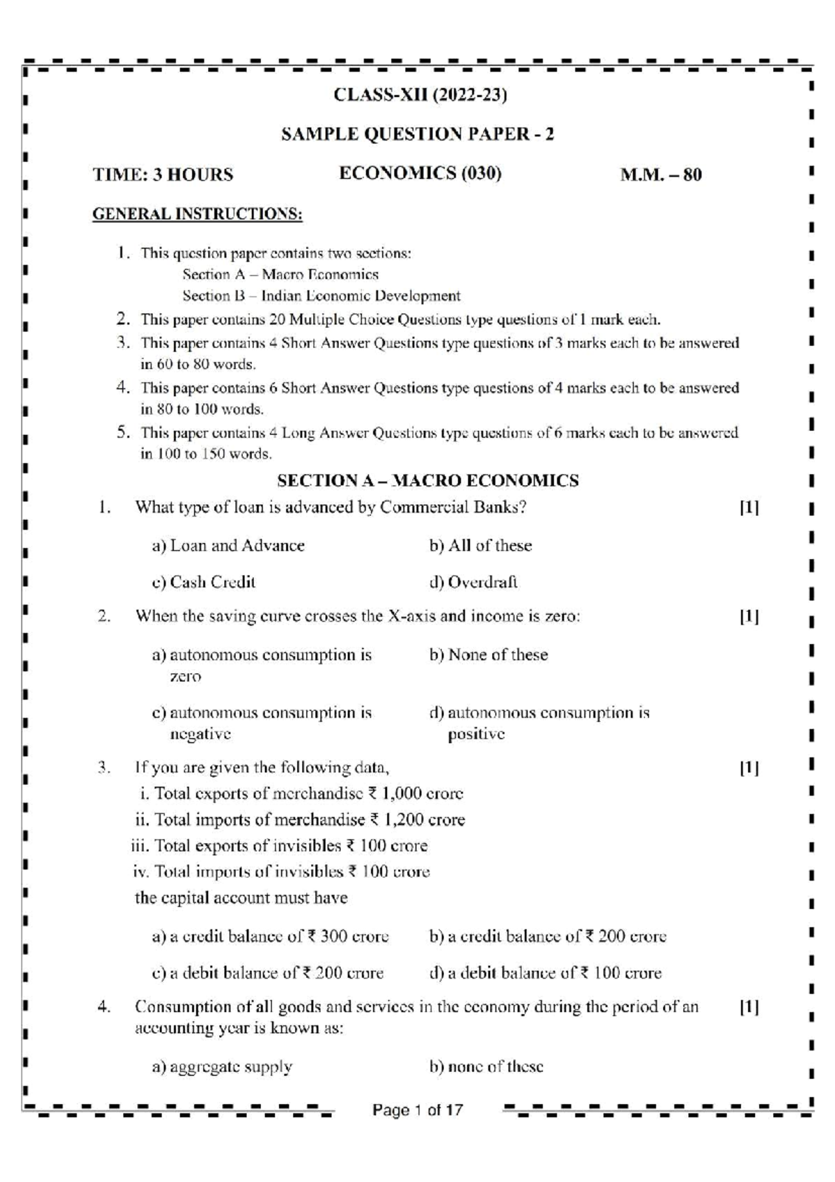 Economics 2023 Set - 2 - Question paper - Class 9 economics cbse - Studocu