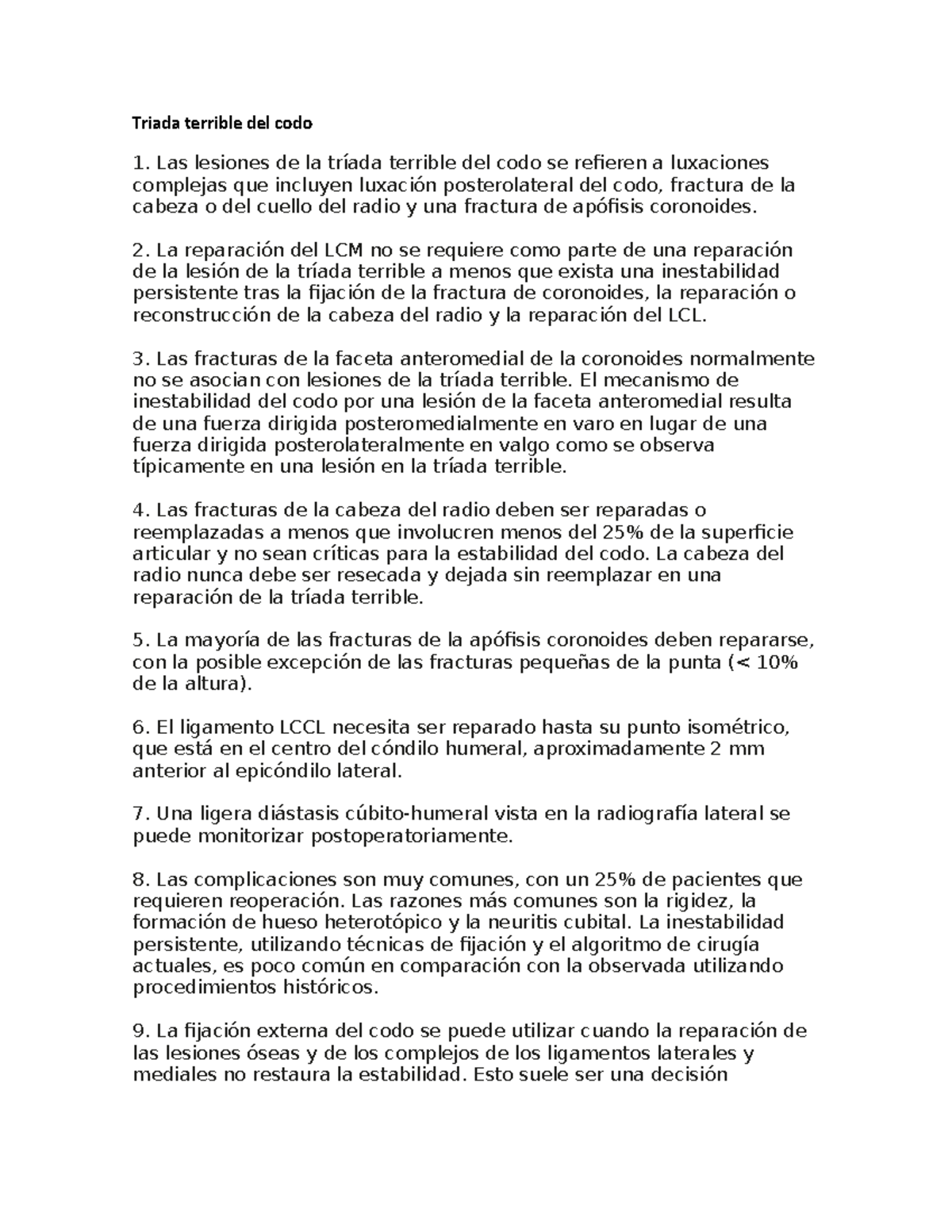 Triada terrible del codo - Las lesiones de la terrible del codo se ...