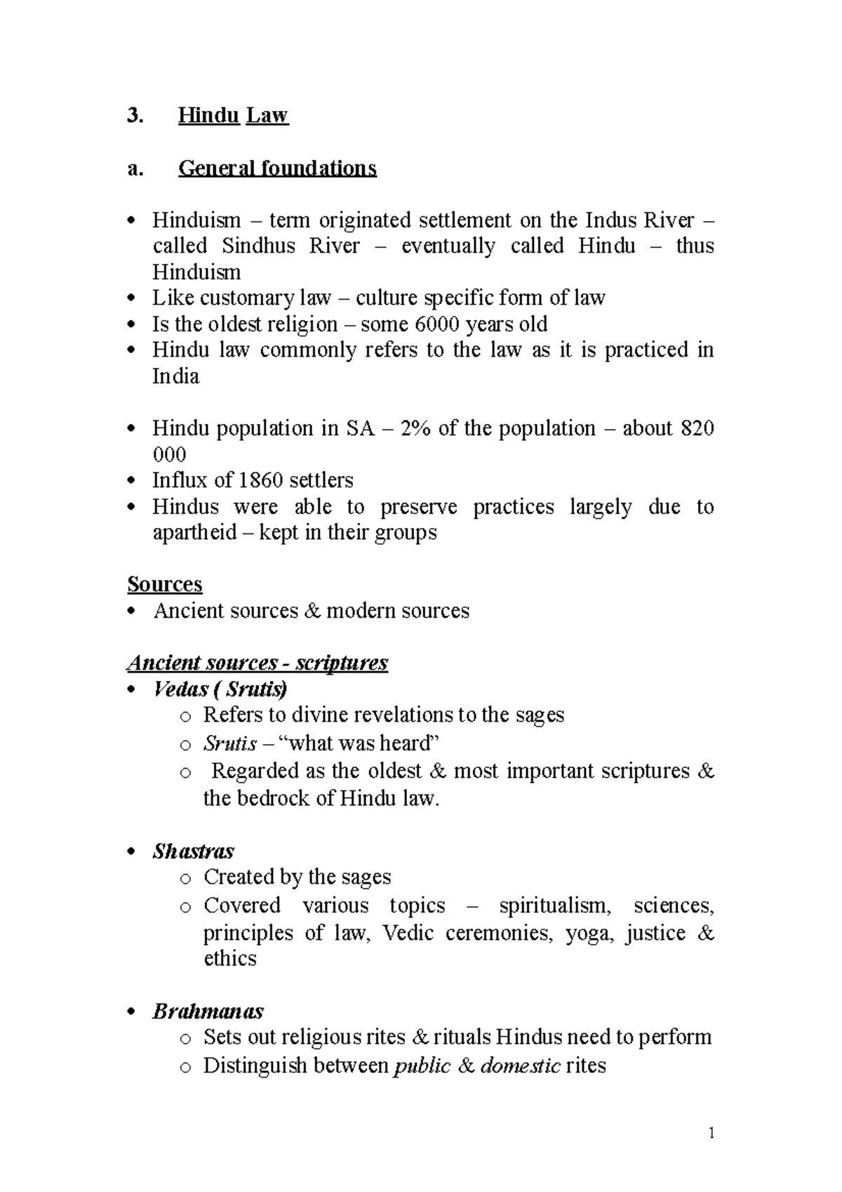 Hindu law document - 3. Hindu Law a. General foundations Hinduism term ...