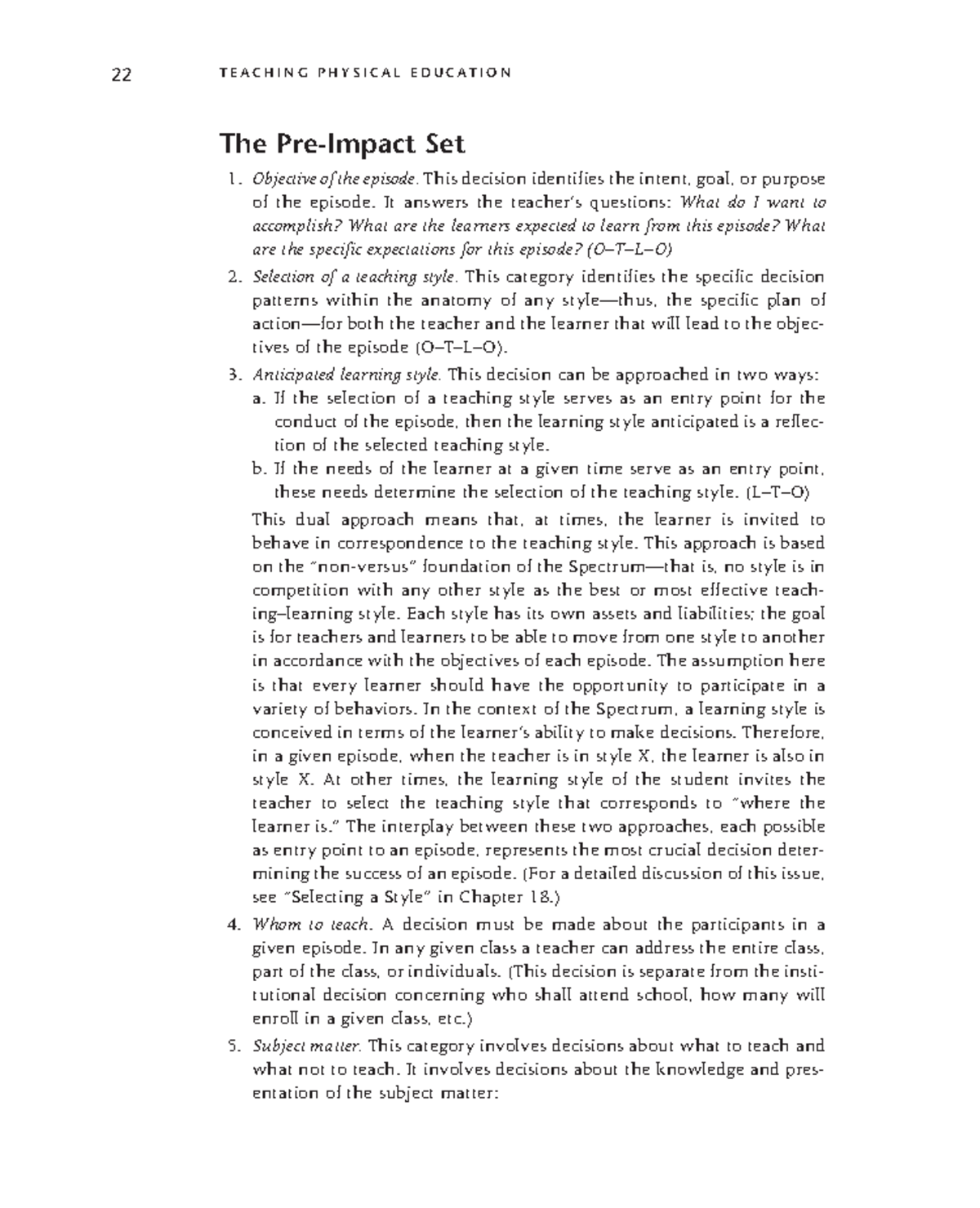 Notes Science-17 - Physical Science - The Pre-Impact Set Objective of ...