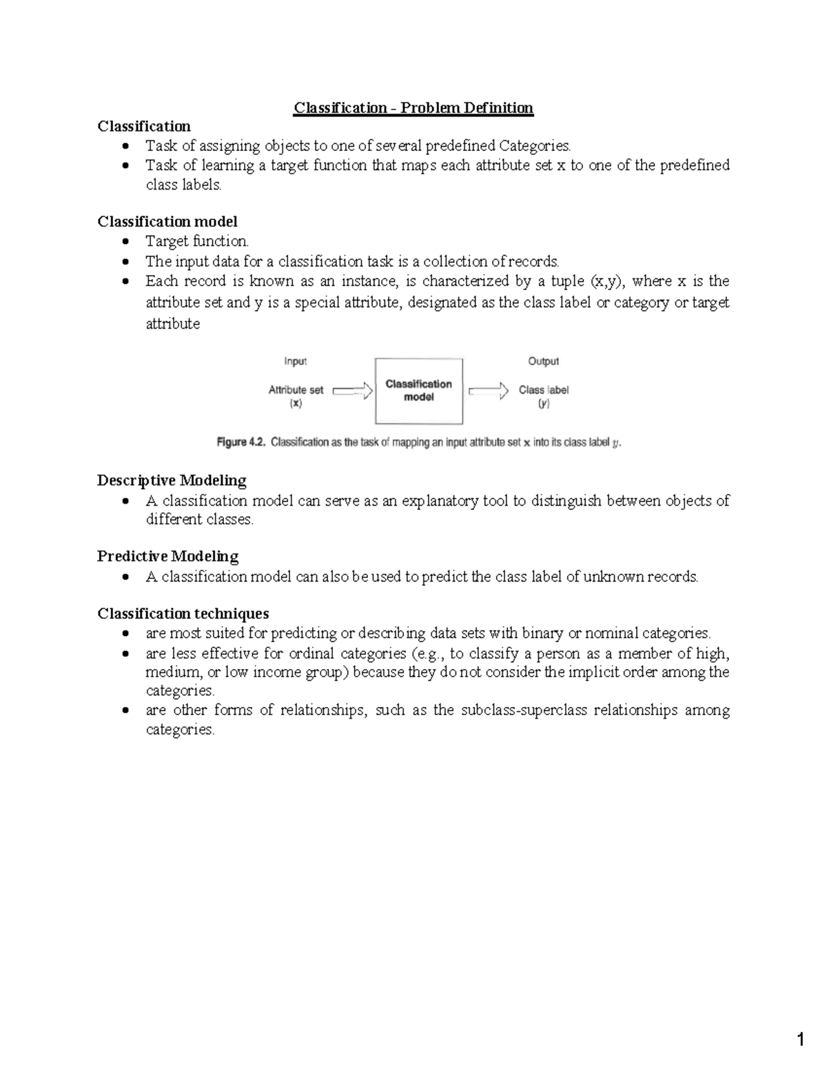 Unit-3 - Classification - Problem Definition Classification Task of ...