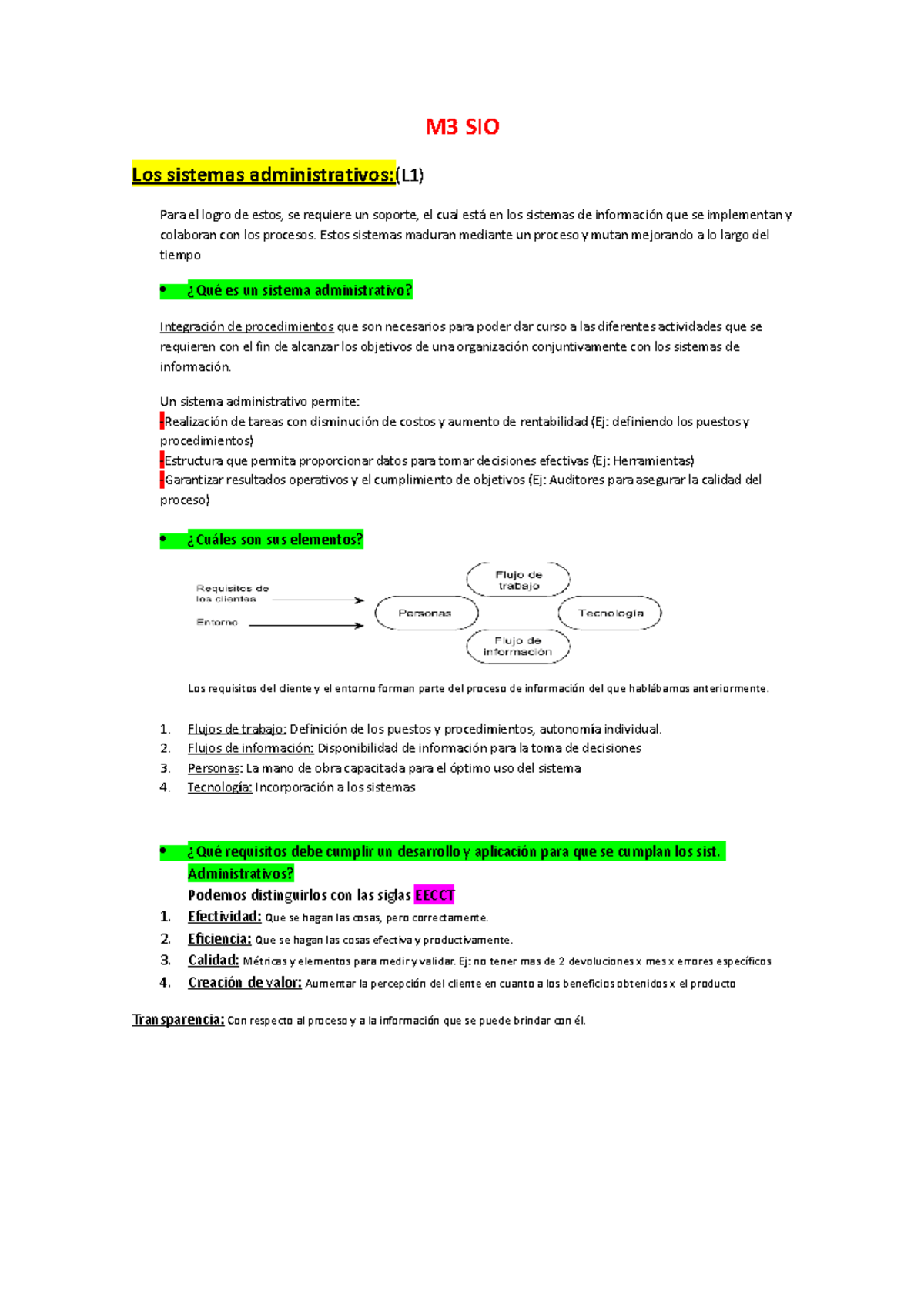 M3 Sist. Administrativos - M3 SIO Los sistemas administrativos:(L1) Para el logro de estos, se ...