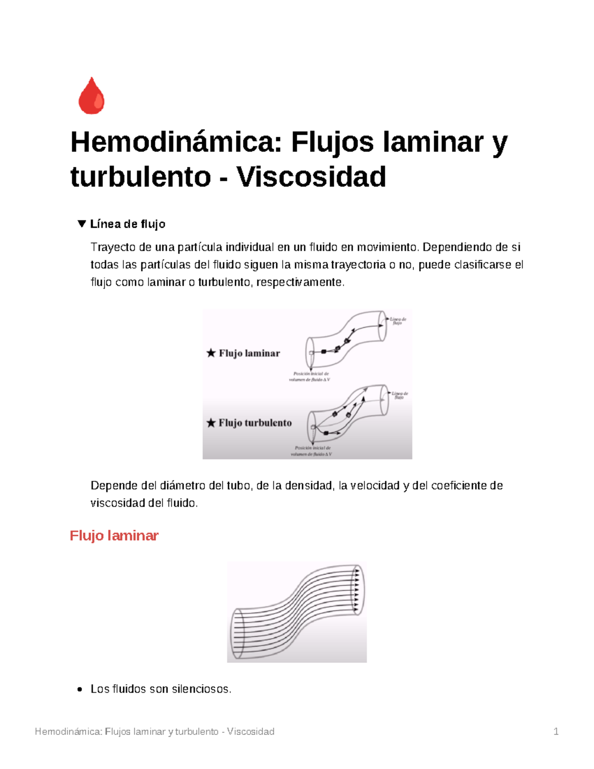 Hemodinmica Flujos laminar y turbulento - Viscosidad - 4 Hemodinámica ...