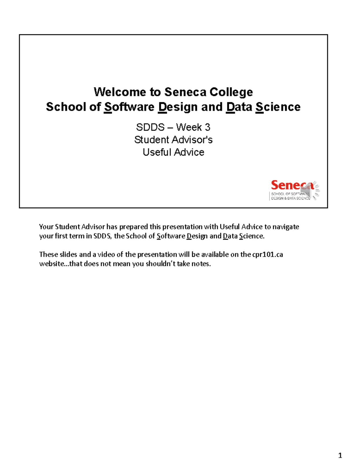 CPP-CPA-Orientation - CPR 101 first semester important lecture notes ...