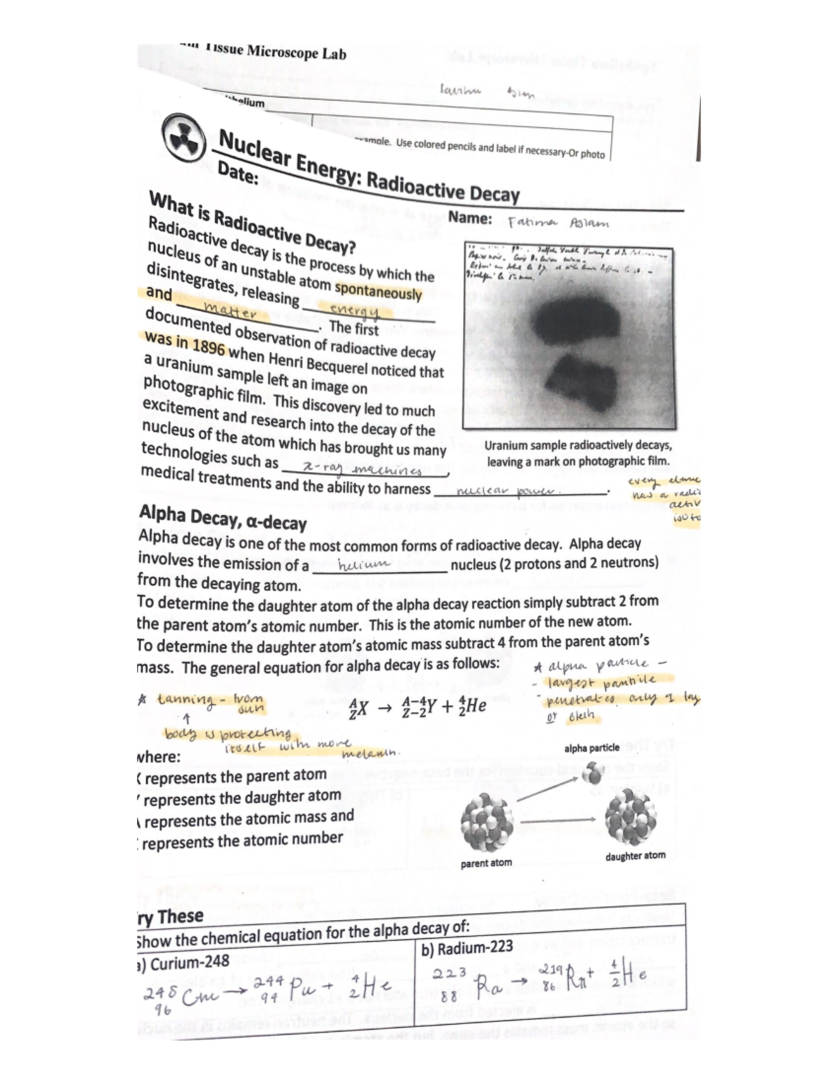 Nuclear energy- decay - PHY 203 - Studocu