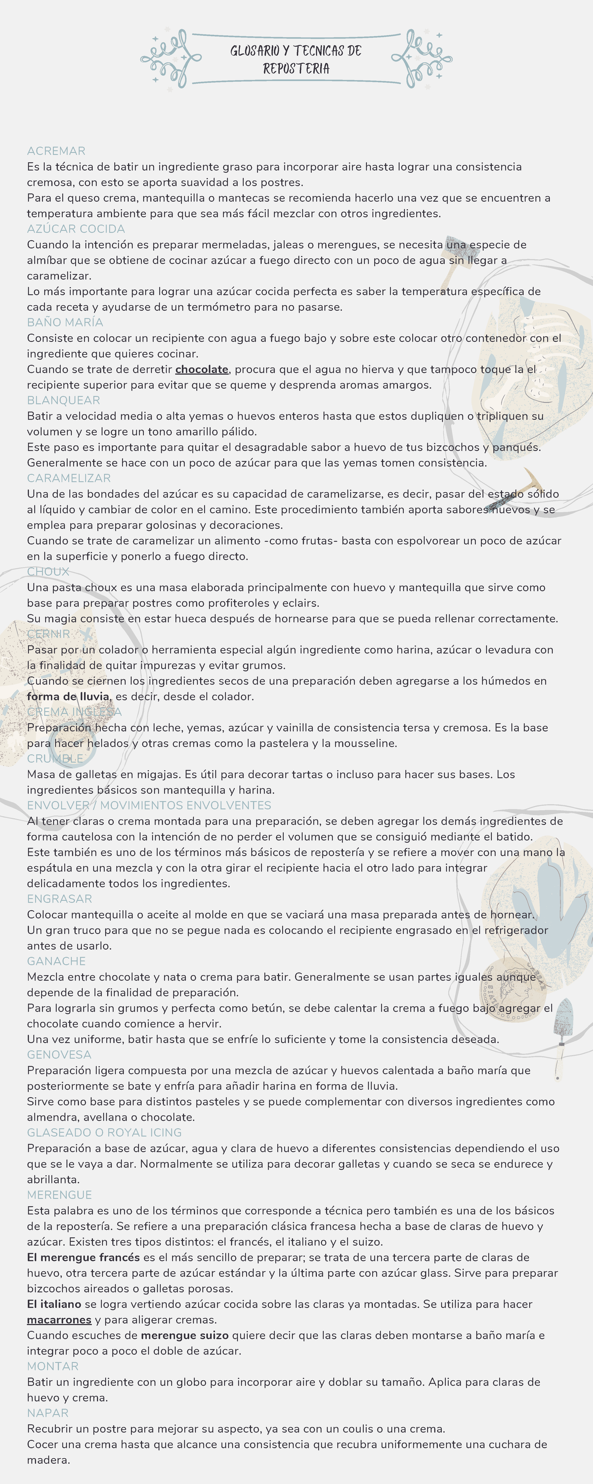 Glosario - ACREMAR Es la técnica de batir un ingrediente graso para ...