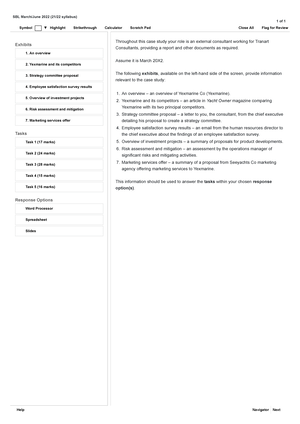 Sbl-examreport-d19 - examiner report - Examiner’s report Strategic ...