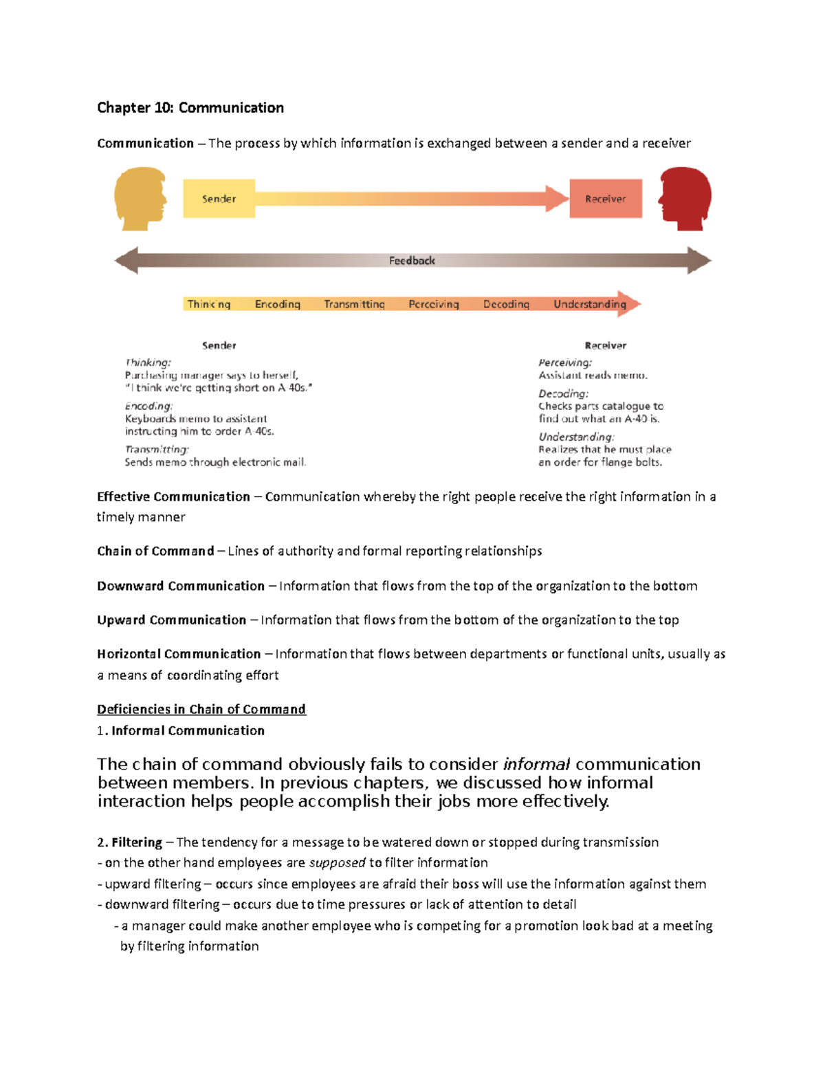 Final Ob Exam Study notes - Chapter 10: Communication Communication ...