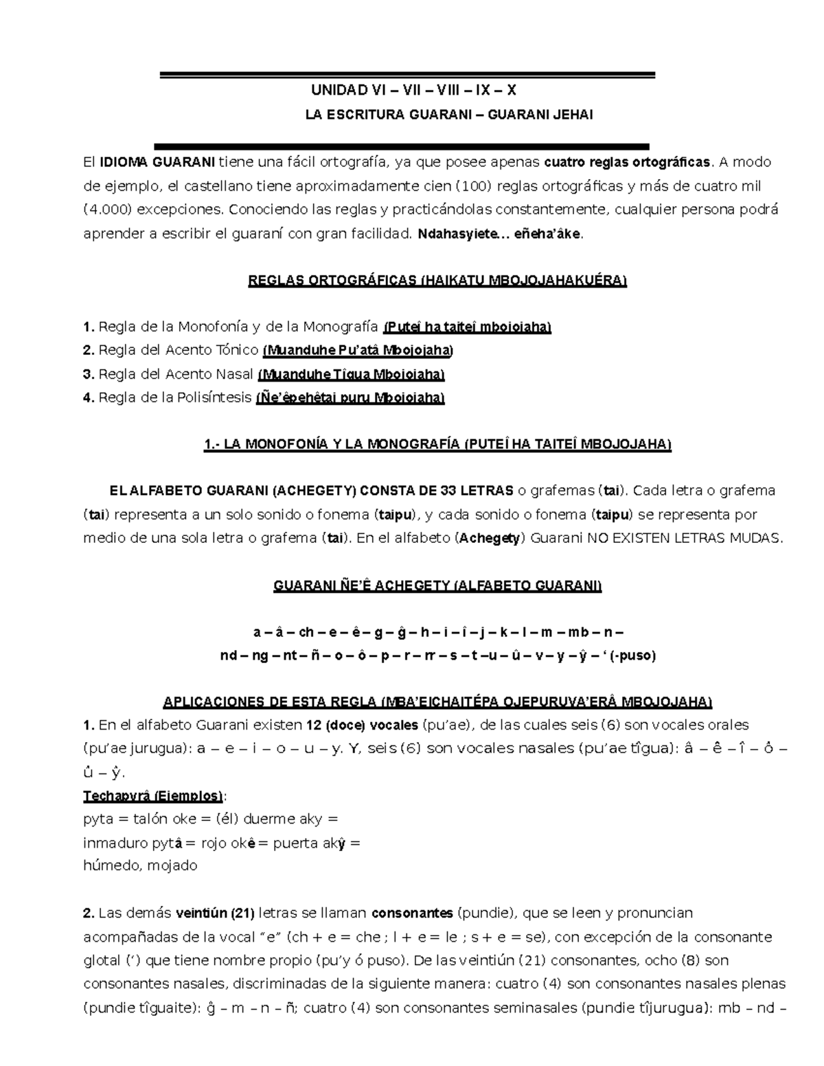 Unidad VI - VII - VIII - IX - X - UNIDAD VI – VII – VIII – IX – X LA ...