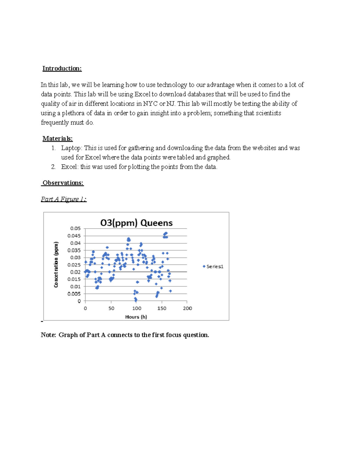 Lab #3 - Lab materials, class was taken in person. - CHEM 106 - Hunter ...