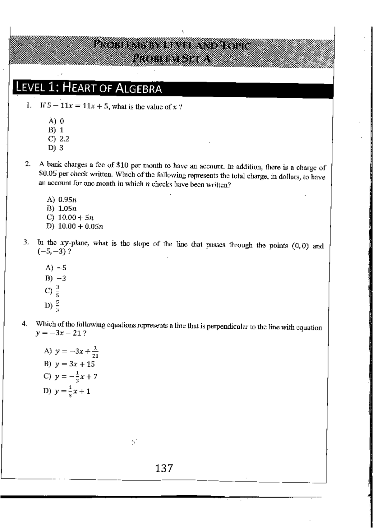 Math Problem Set A - Tiếng Anh - Studocu