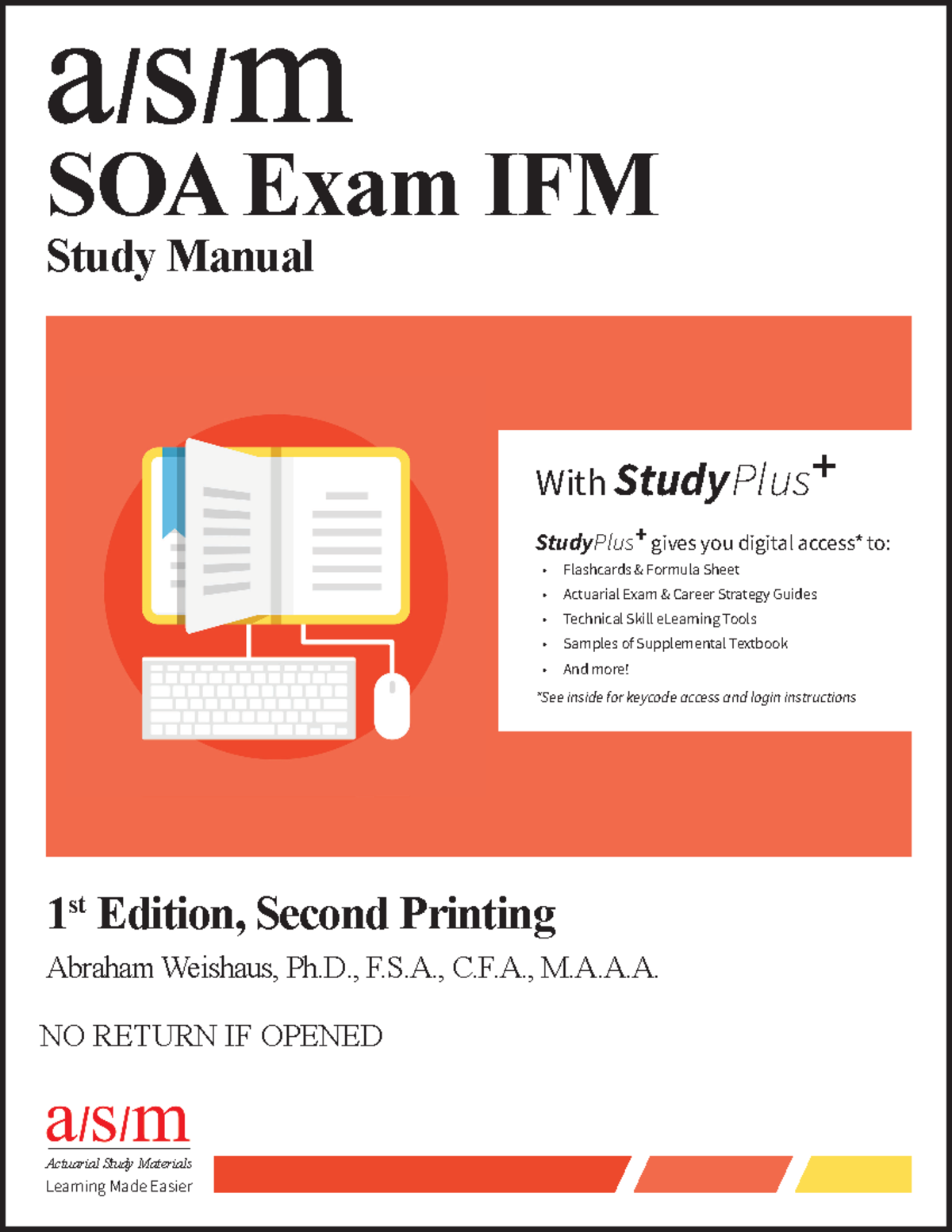 ASM IFM-ASM-18FSMP sample 5-16-18 - Actuarial Study Materials Learning ...