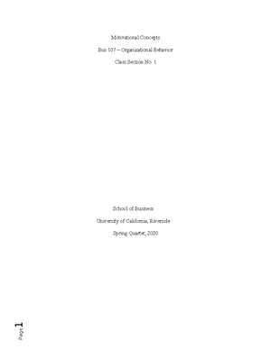 BUS107 term paper - Organizational Behavior: Term Paper Daniel Sazo ...