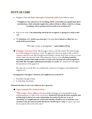 Breach OF DUTY - BREACH OF DUTY. The significance of breach of duty in ...