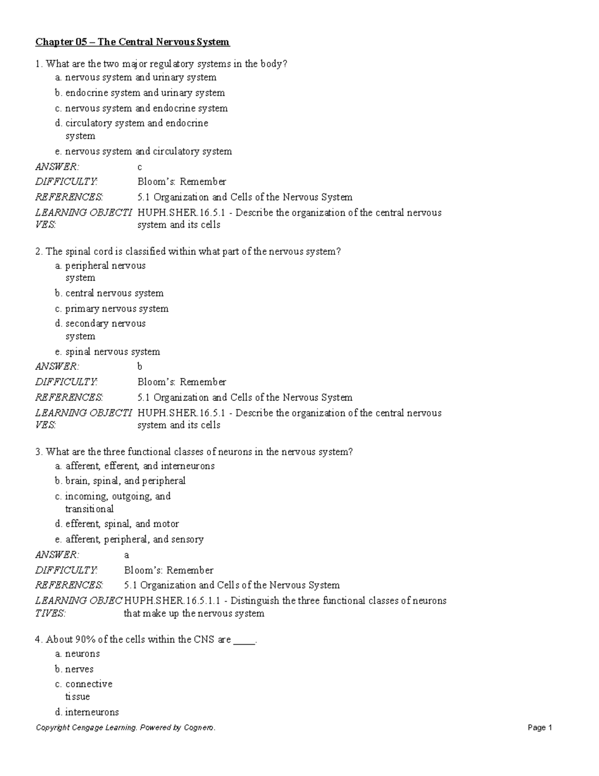 Chapter 05 The Central Nervous System What Are The Two Major chapter-05-the-central-nervous-system-what-are-the-two-major