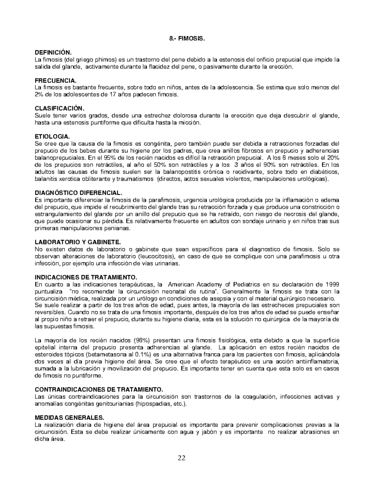 8fimosis - fimosis en niños pediatricos - 8.- FIMOSIS. DEFINICIÓN. La ...