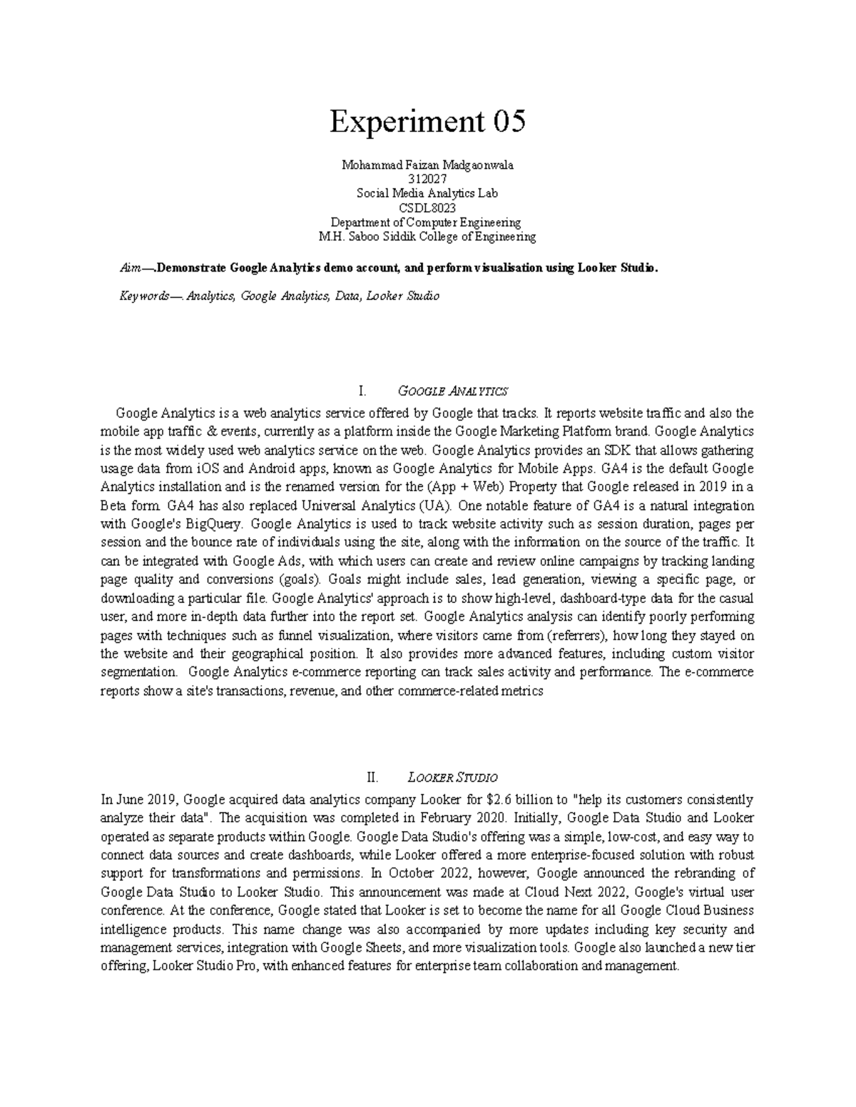EXP5 - hhj - Experiment 05 Mohammad Faizan Madgaonwala 312027 Social Media Analytics Lab CSDL ...