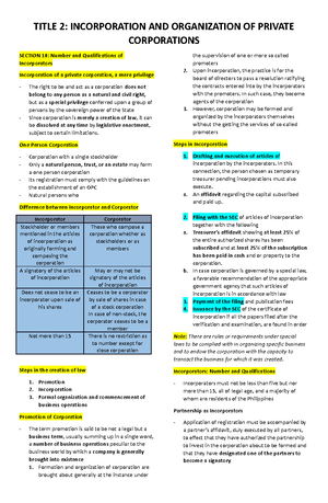 Notes to bp68 ra 11232 - BP 68 CORPORATION CODE OF THE PHILIPPINES ...