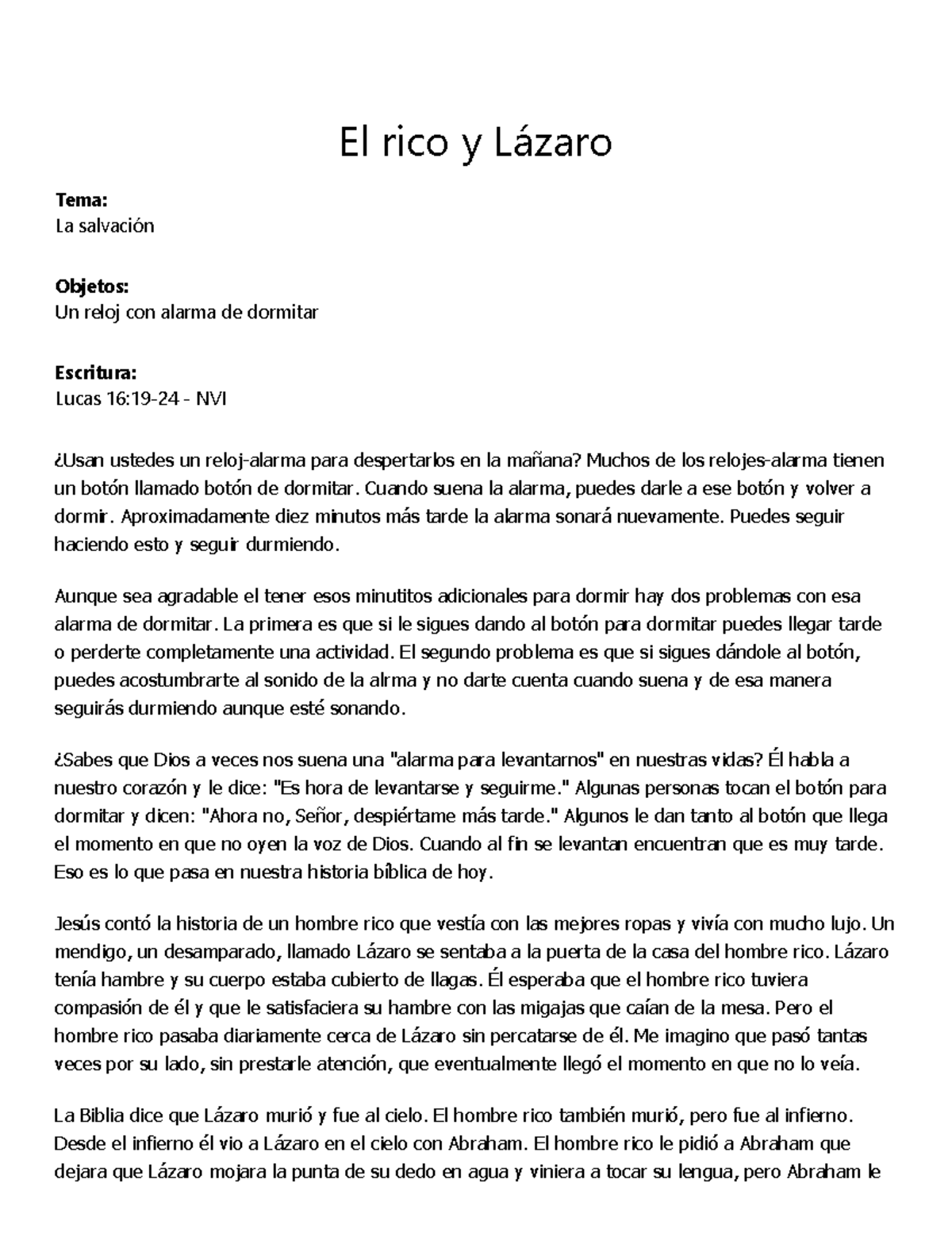 049 El rico y Lázaro - Hsjjsjs jjskakks - El rico y Lázaro Tema: La ...