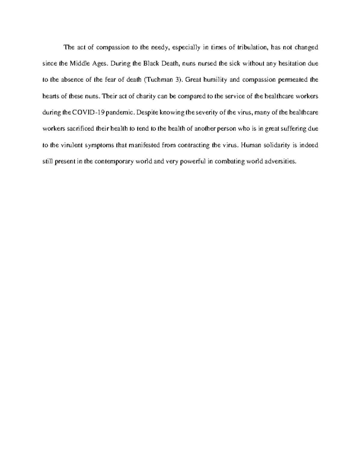 ENG SW 2 - ENG SW 2 - The act of compassion to the needy, especially in ...