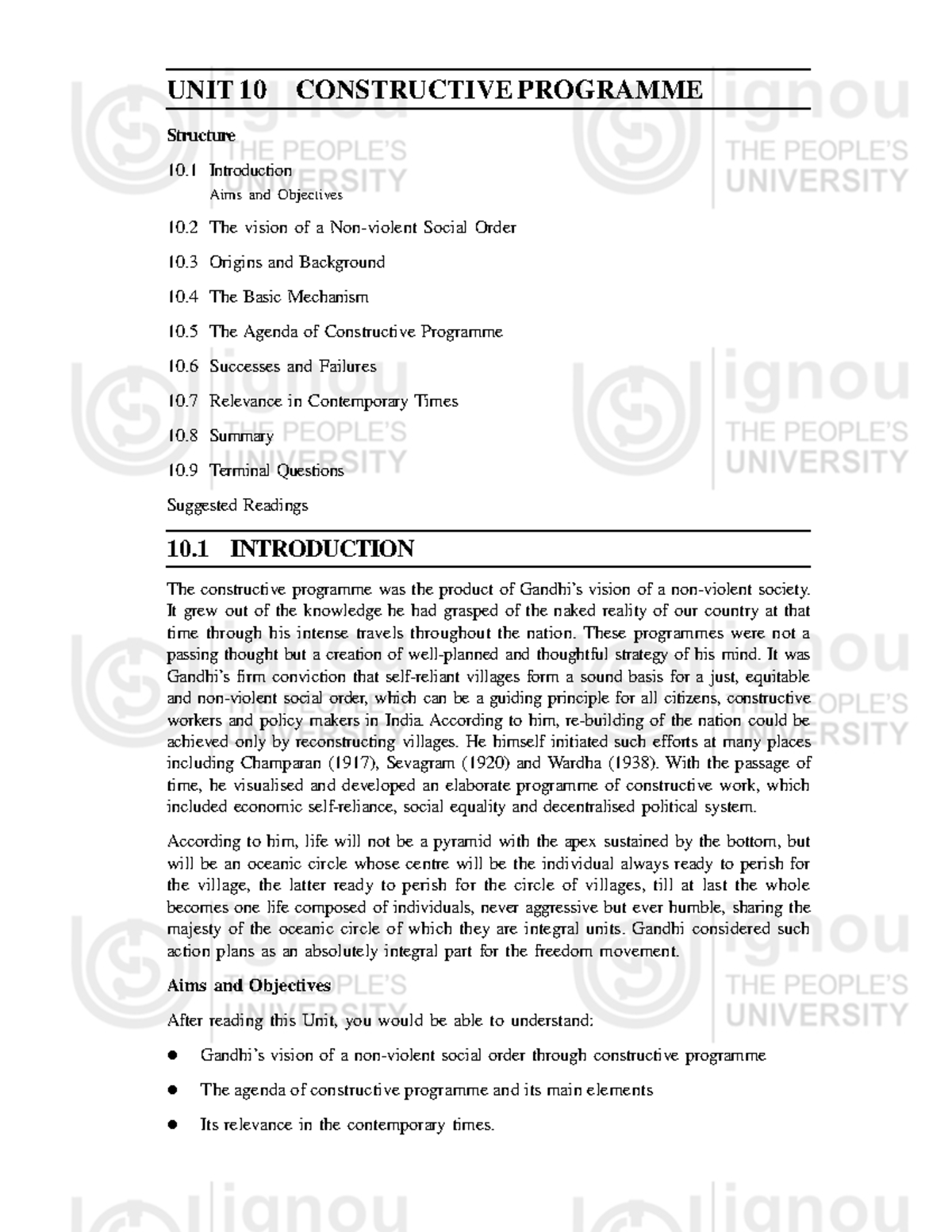 Unit-10 - Constructive programme - UNIT 10 CONSTRUCTIVE PROGRAMME ...