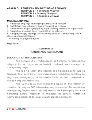 Module 2 - ARALIN 2: PAHAPYAW NA SULYAP SA KASAYSAYAN NG PANITIKAN MGA ...
