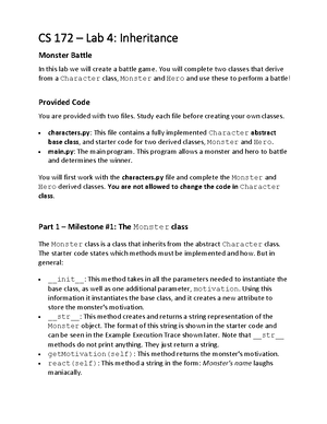 Lab-8 - For practice - CS 172 – Lab 8 : Hashing and Hash Tables Introduction In this lab, you ...