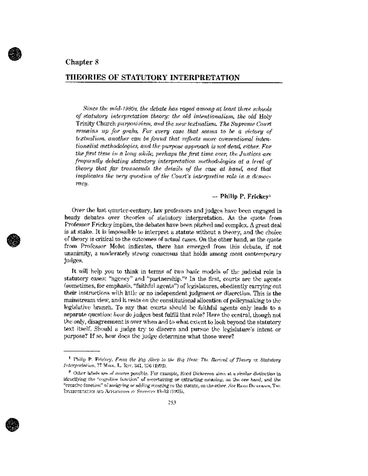 Theories of Statutory Interpretation.Holy Trinity Case - Interpretation ...