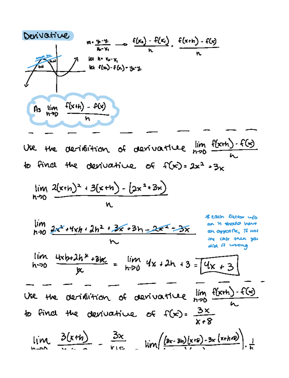 Lecture 6: Derivative - Derivative m IIe flaliff flxthf let he ka x fl ...