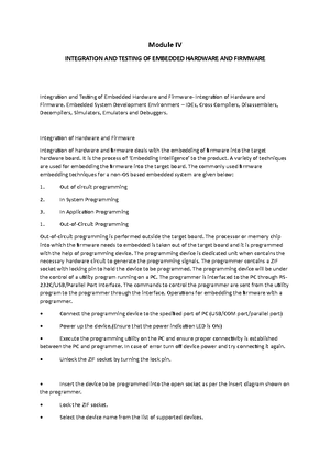 Integration OF Hardware AND Firmware - INTEGRATION OF HARDWARE AND ...