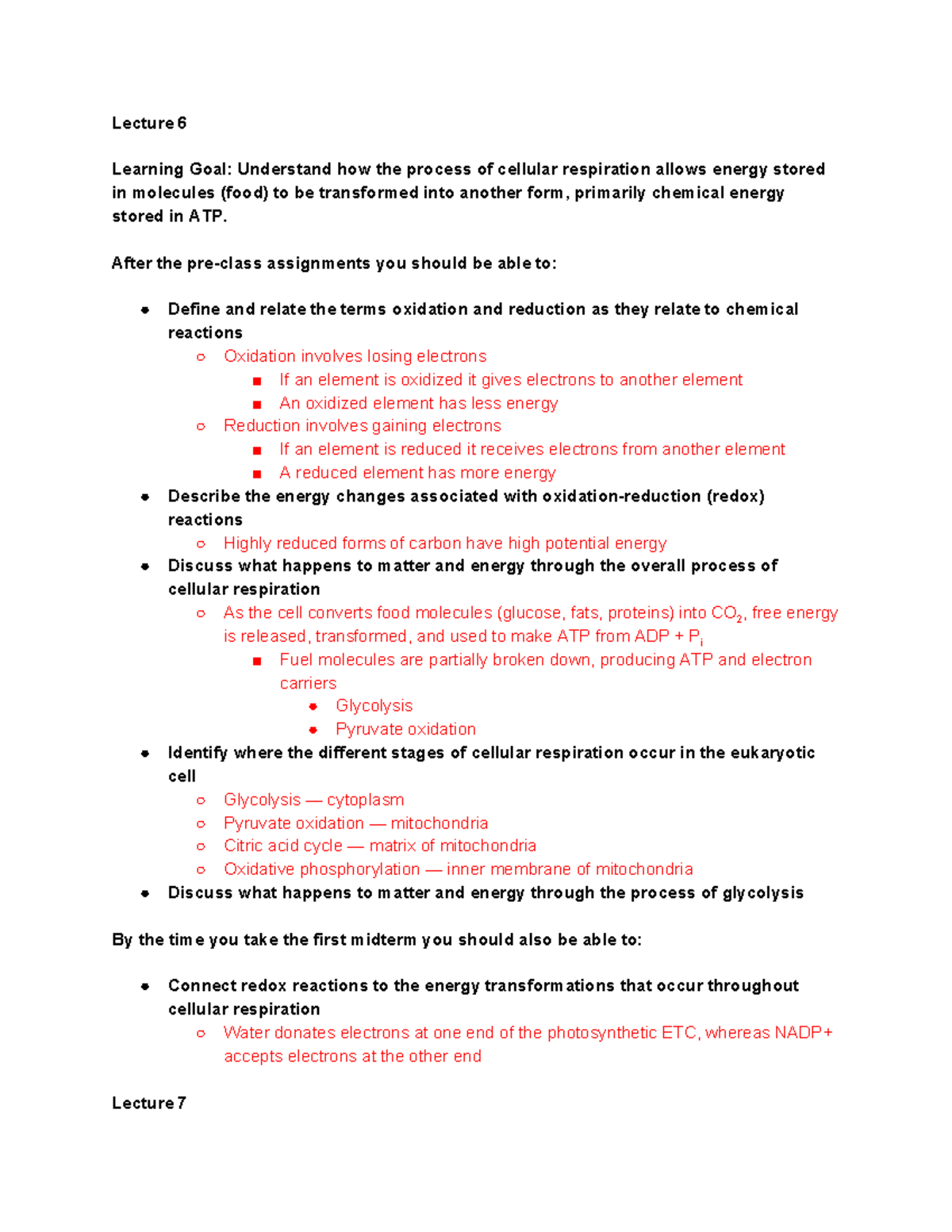LS 7A Midterm 2 Study Guide - Lecture 6 Learning Goal: Understand how ...