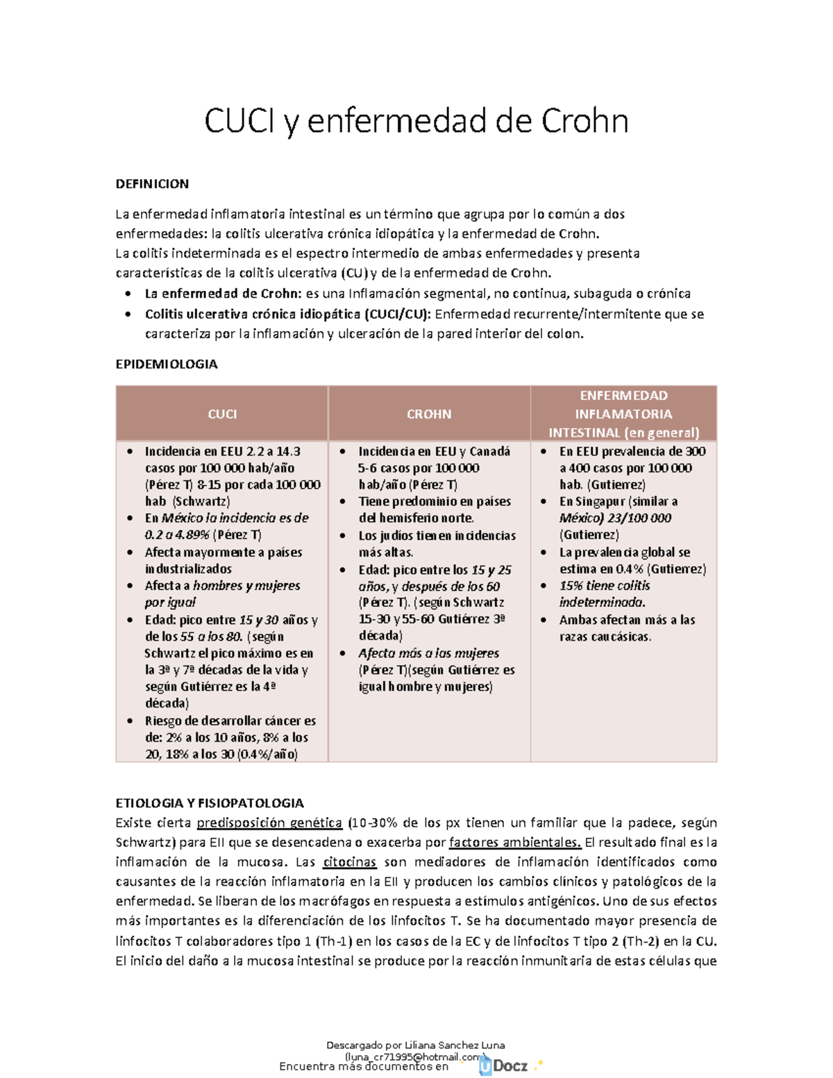 Crohn Y CUCI - CUCI y enfermedad de Crohn DEFINICION La enfermedad ...