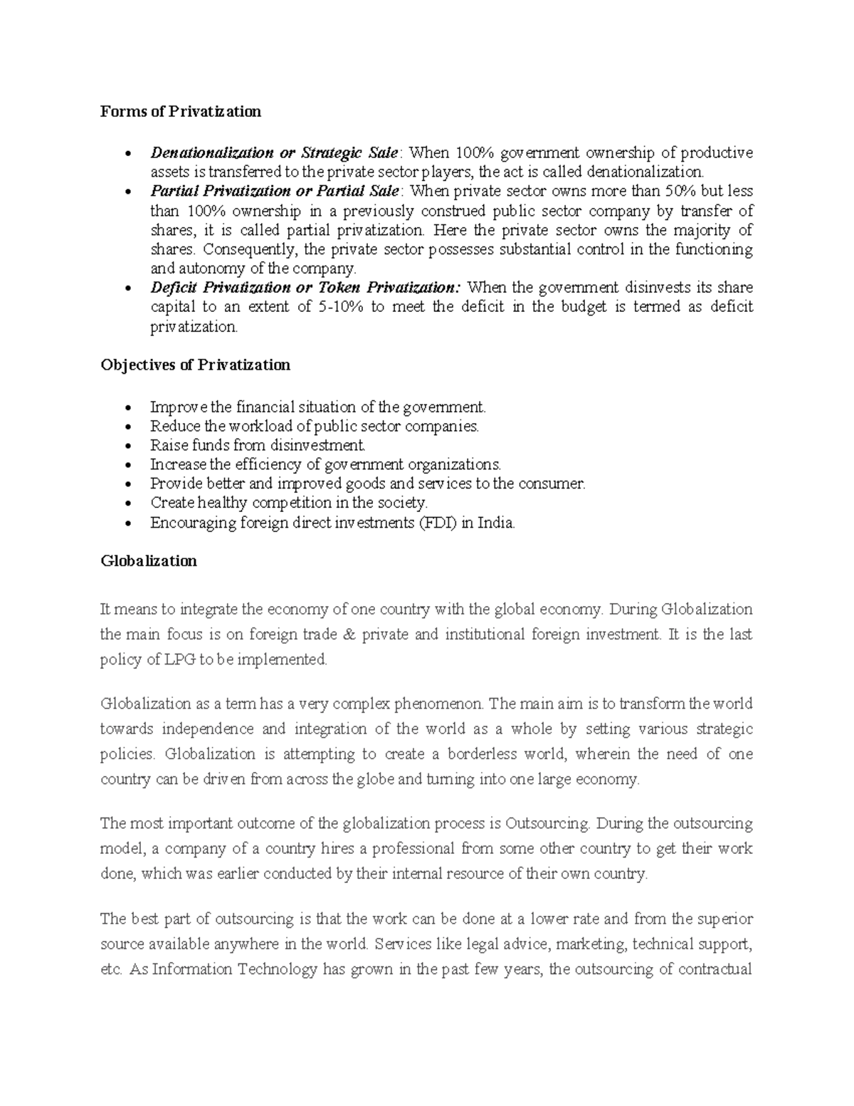 Geology 5thsem 3 - BG 5th sem - Forms of Privatization ...