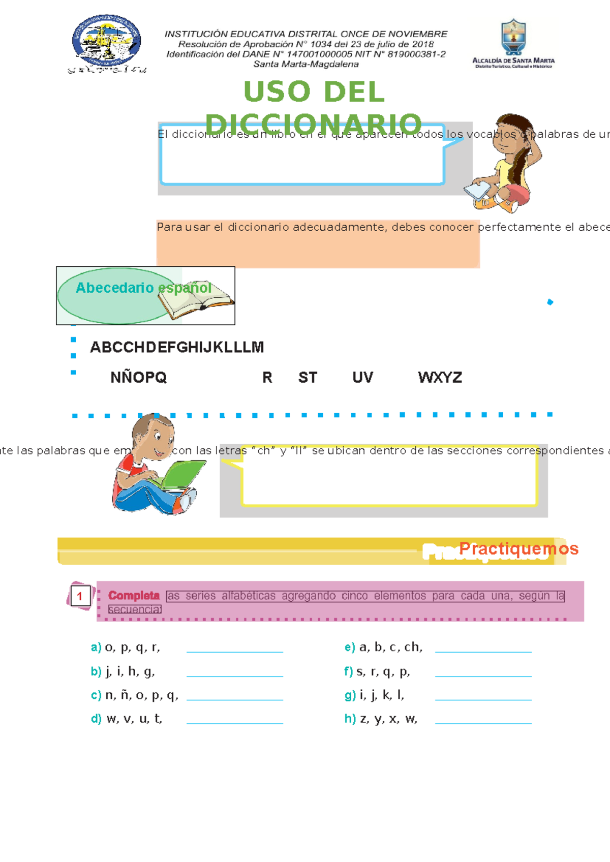 Uso del diccionario - El diccionario es un libro en el que aparecen ...