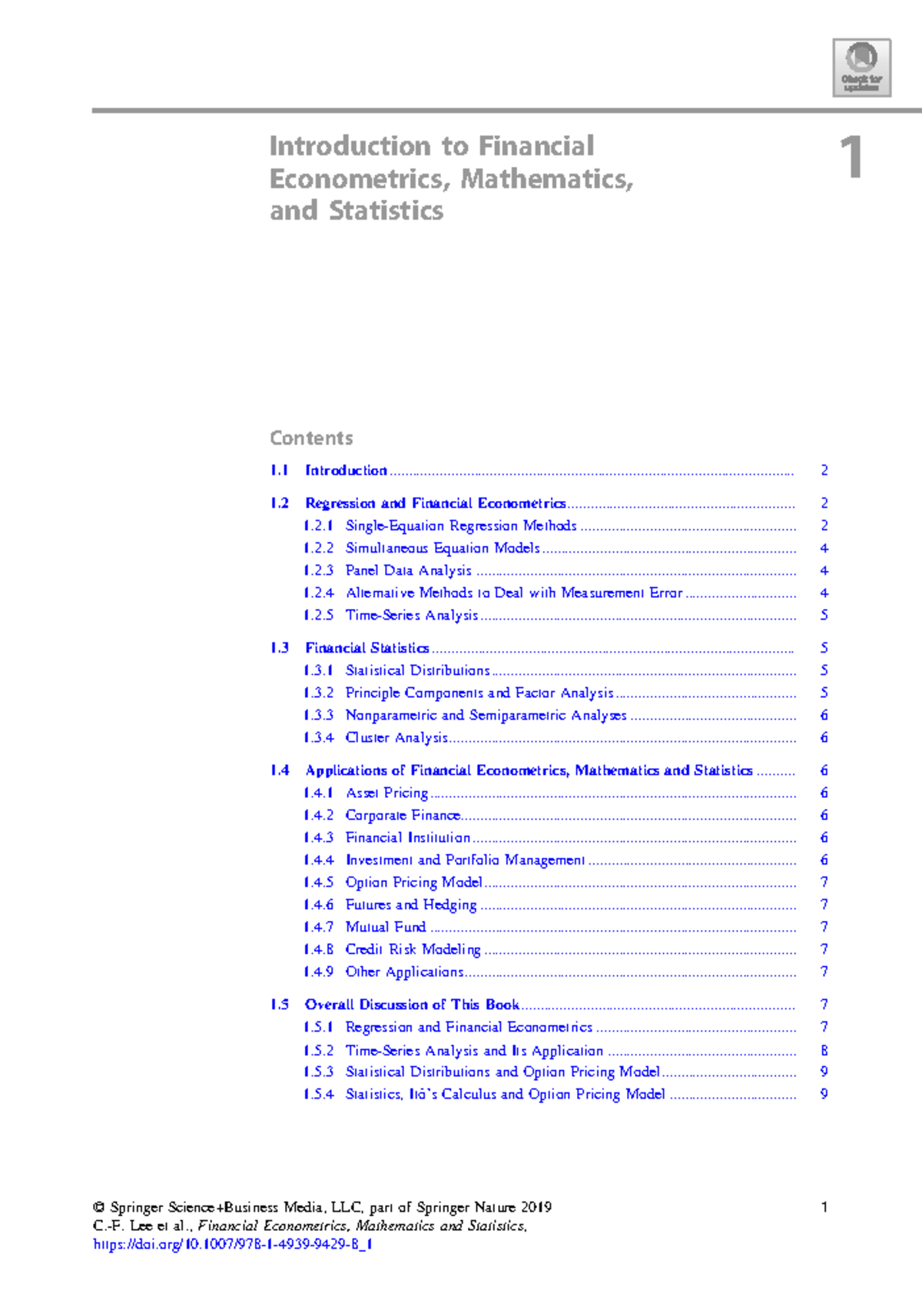 Lee2019 Chapter Introduction To Financial Econome - Introduction to ...
