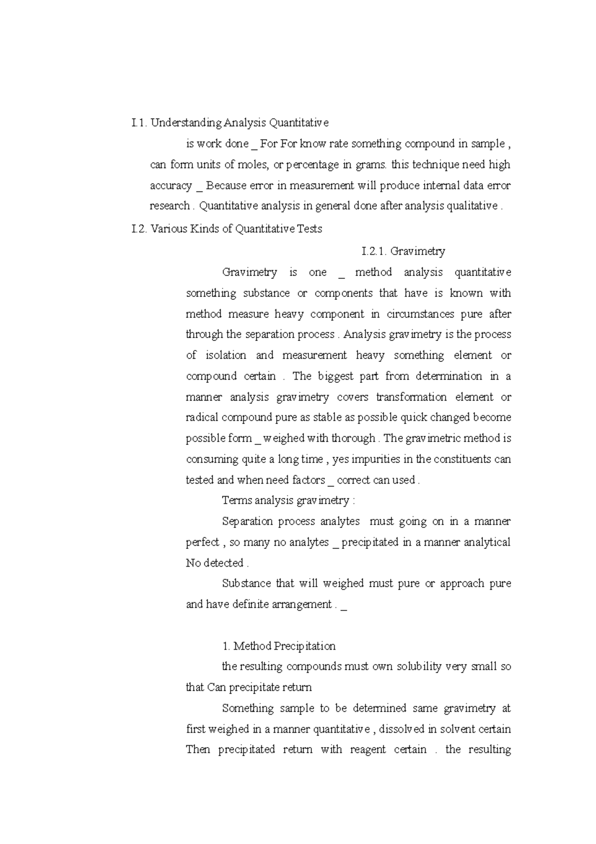 Understanding Analysis Quantitative - I. Understanding Analysis ...