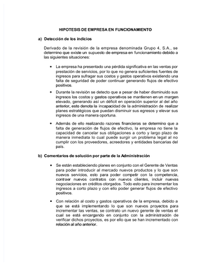 Tarea casos prácticos de NIA 402 y 450 - Casos Prácticos De: Norma ...