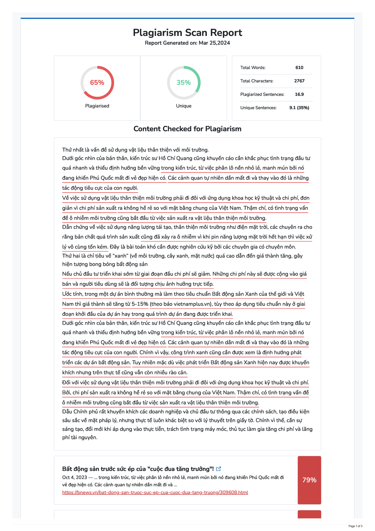 Plagiarism-report - Plagiarism Scan Report Report Generated on: Mar 25, Content Checked for ...