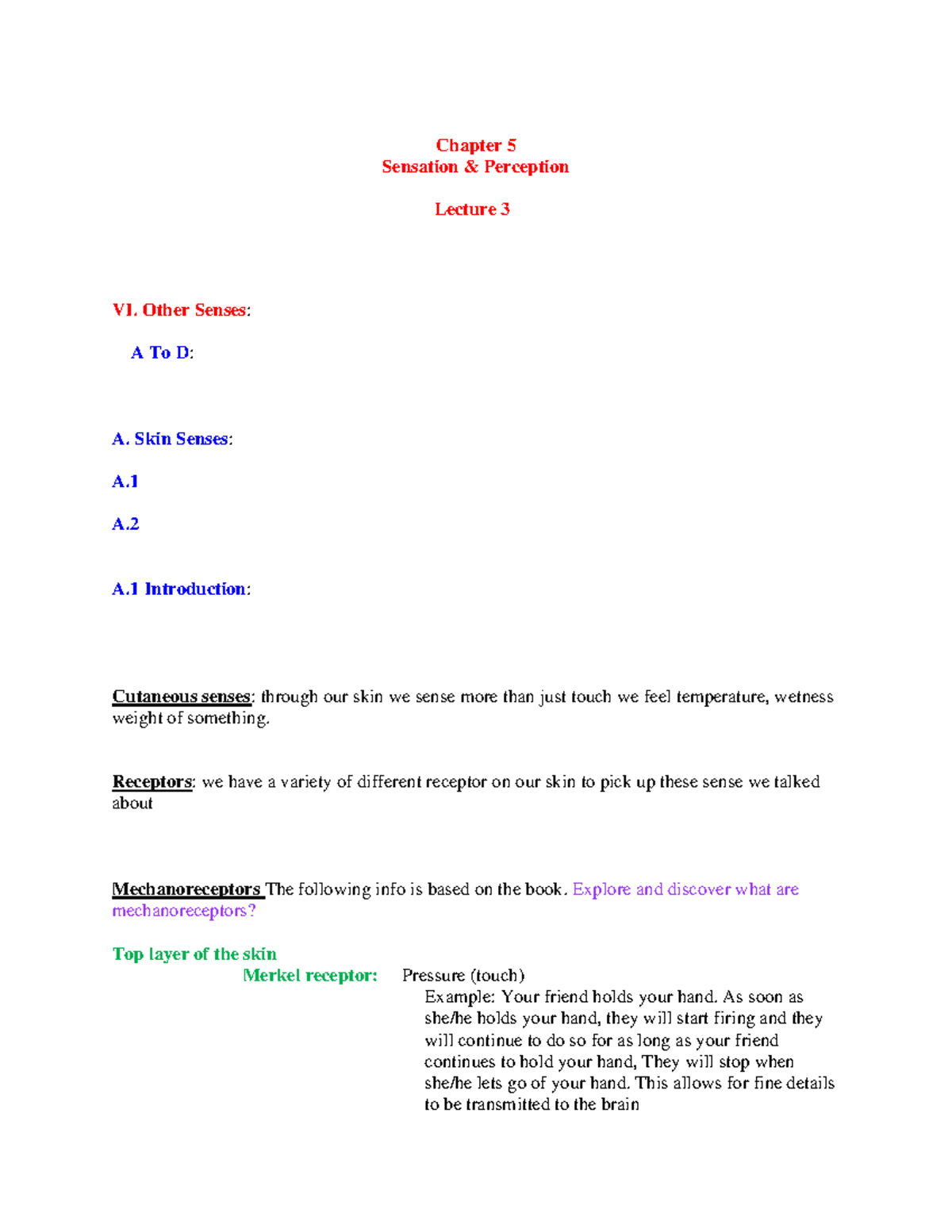 PSY1101-BPs CH 5 LECT 3 - With Najwa Haddad - Chapter 5 Sensation & Perception Lecture 3 VI ...