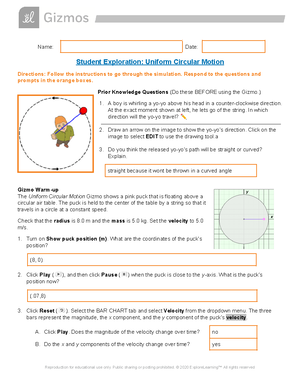 William Hoagland - Fan Cart Physics Gizmo - Name: Date: Student ...