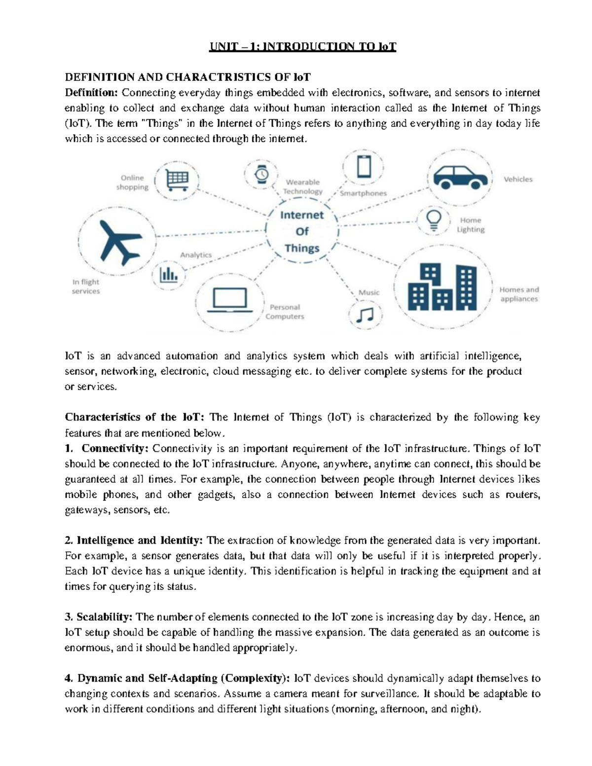 Io T Unit 1 Iot Unit 1 Notes Unit 1 Introduction To Iot