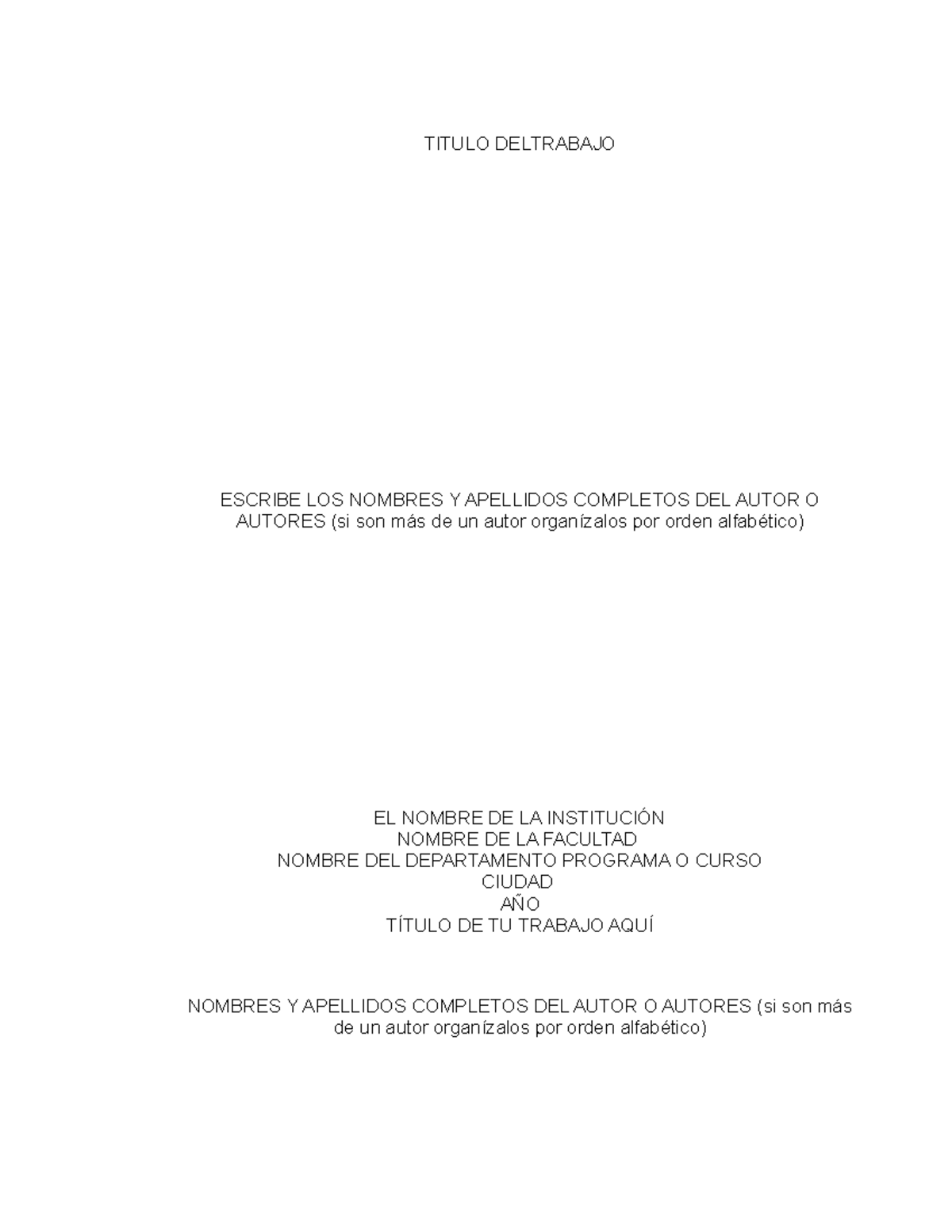 Plantilla icontec - Una platilla para hacer informes - TITULO ...