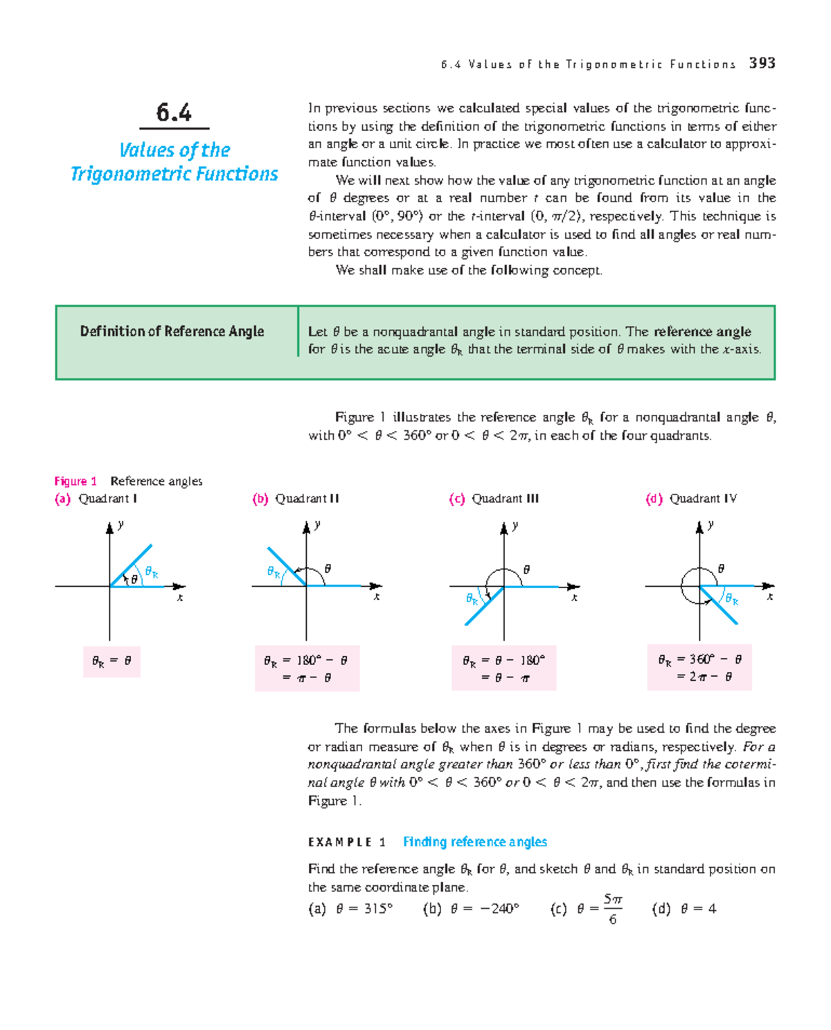 Algebra and Trigonometry with Analytic Geometry-42 - 6. 4 V a l u e s o ...